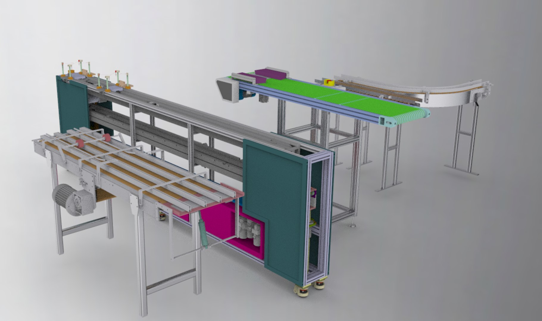 3D Conveyor Assembly Chain Model - TurboSquid 1475278