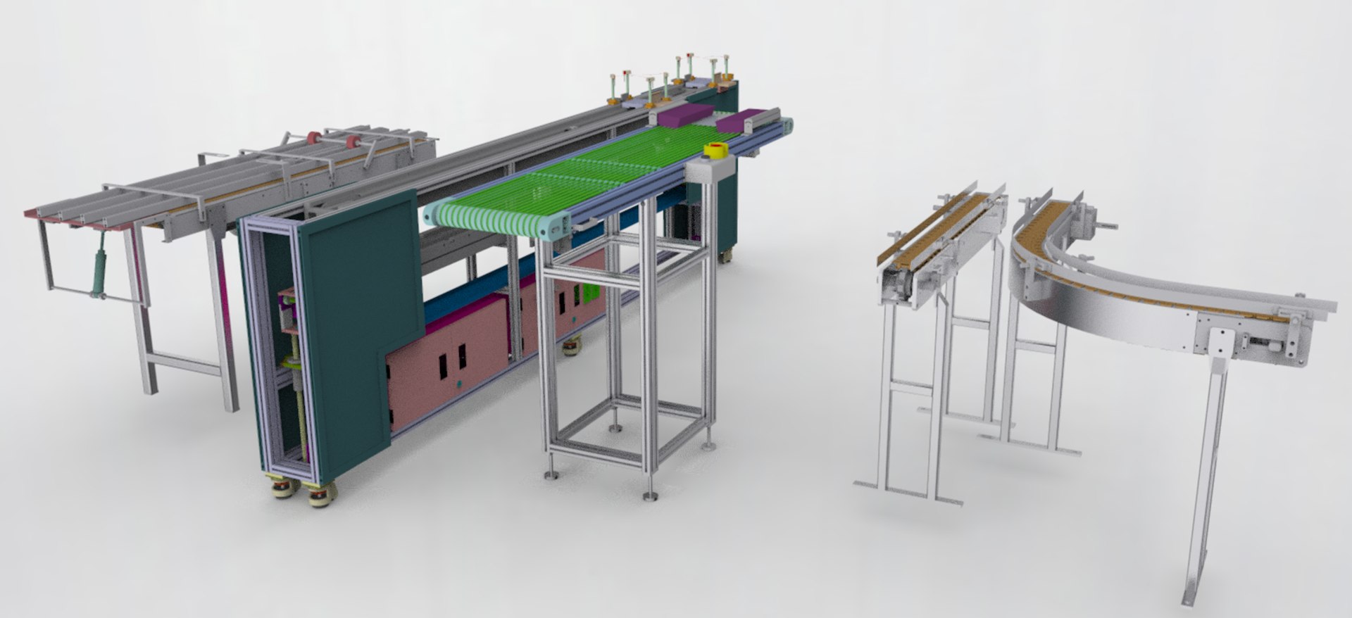3D Conveyor Assembly Chain Model - TurboSquid 1475278