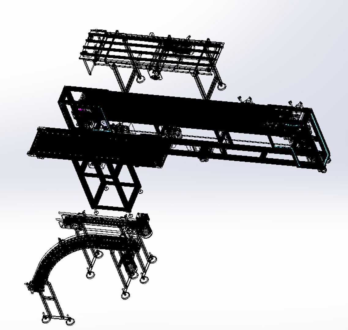 3D Conveyor Assembly Chain Model - TurboSquid 1475278