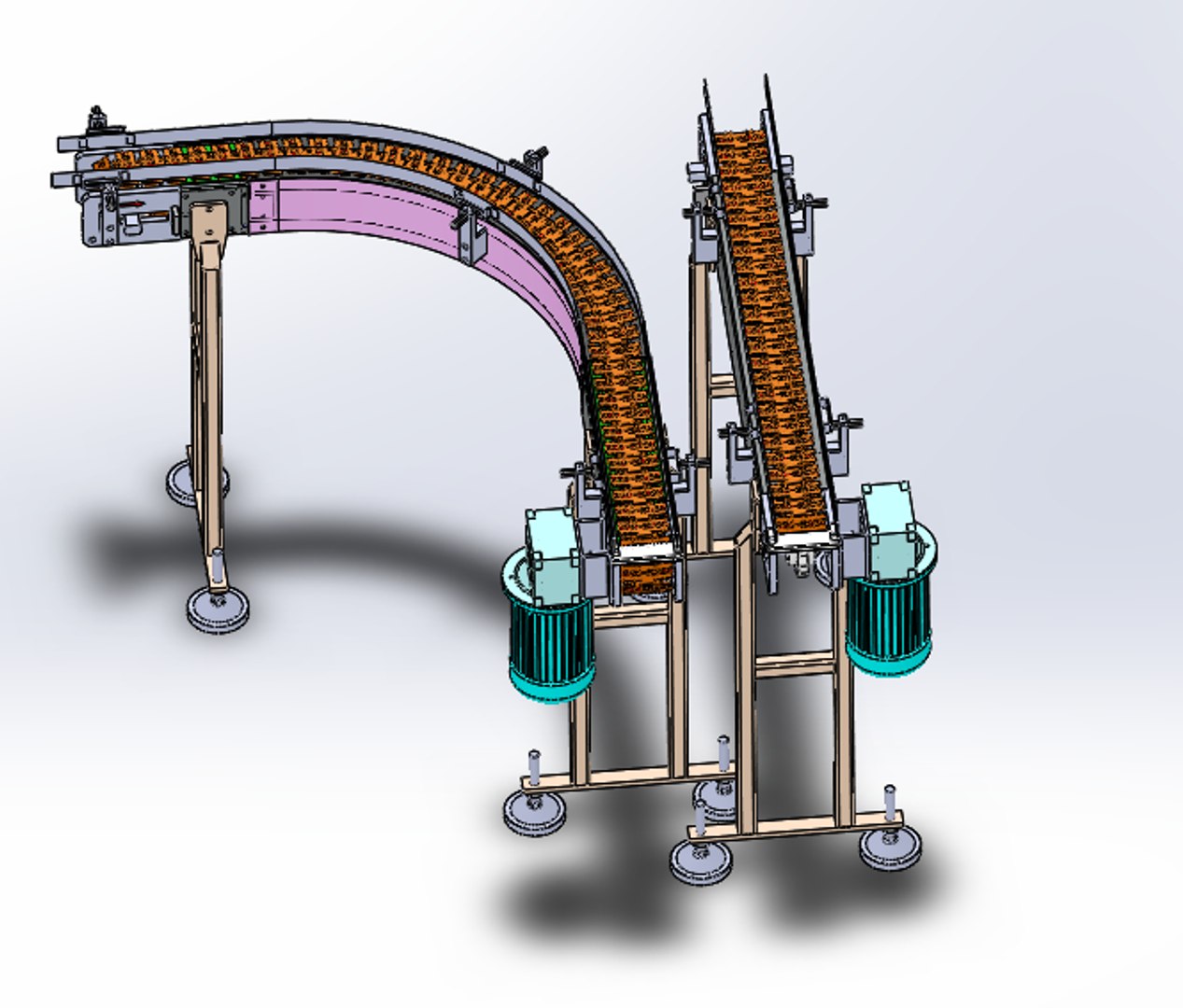 3D Conveyor Assembly Chain Model - TurboSquid 1475278