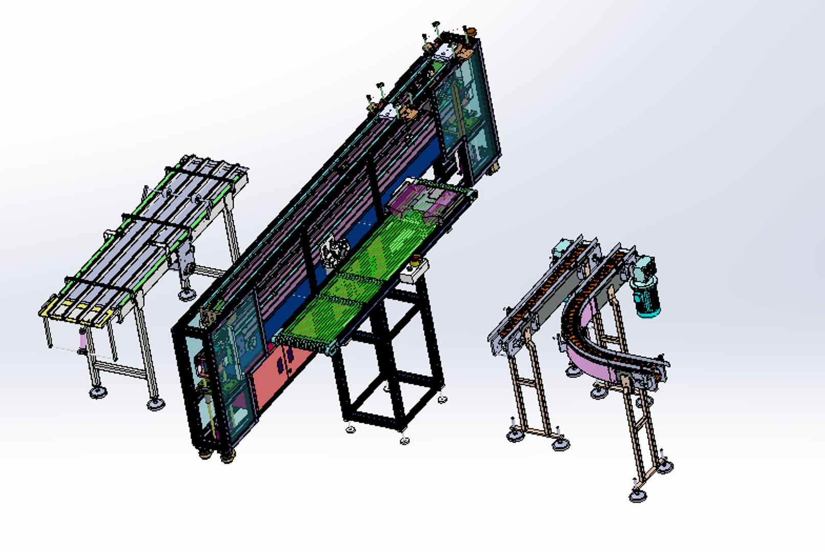 3D Conveyor Assembly Chain Model - TurboSquid 1475278