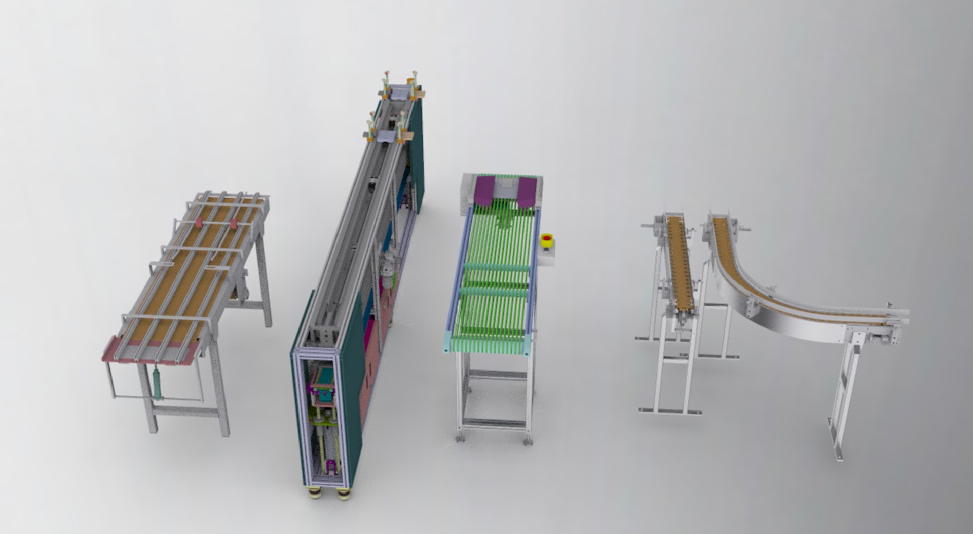 3D Conveyor Assembly Chain Model - TurboSquid 1475278