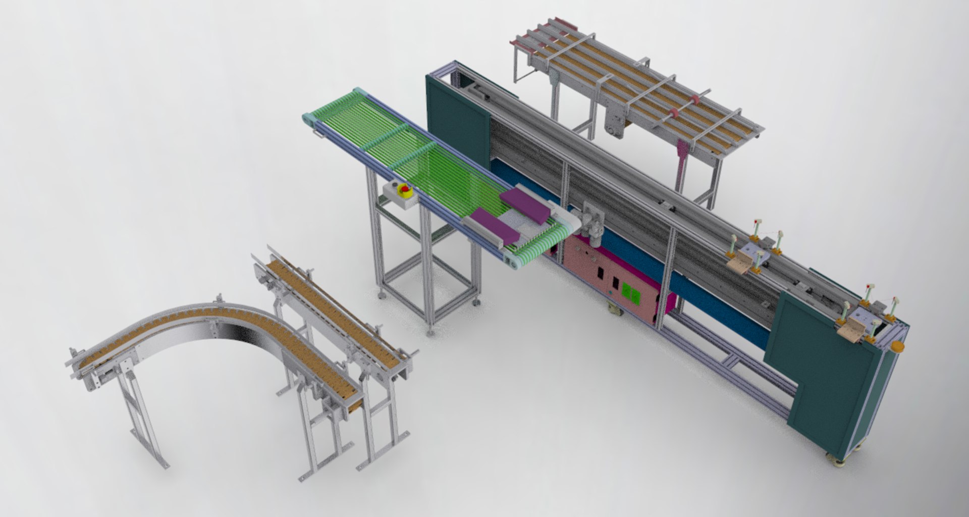 3D Conveyor Assembly Chain Model - TurboSquid 1475278