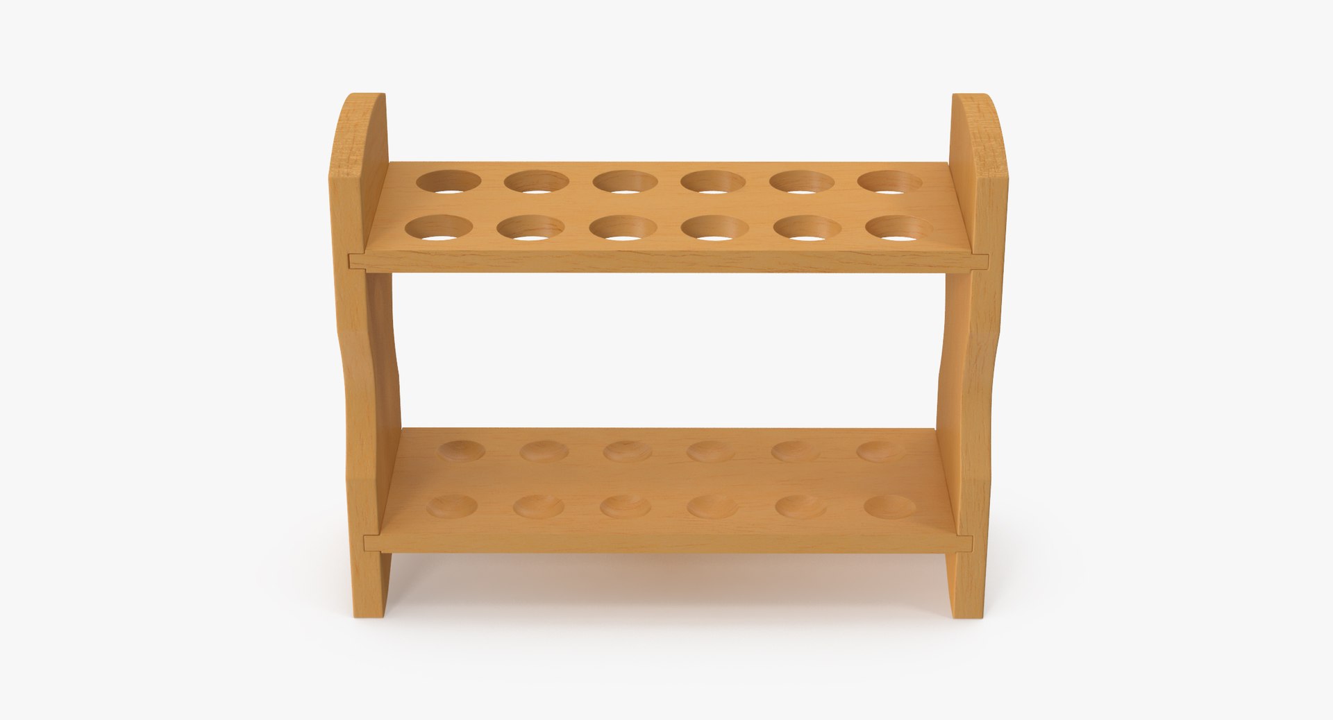 3d wooden test tube rack