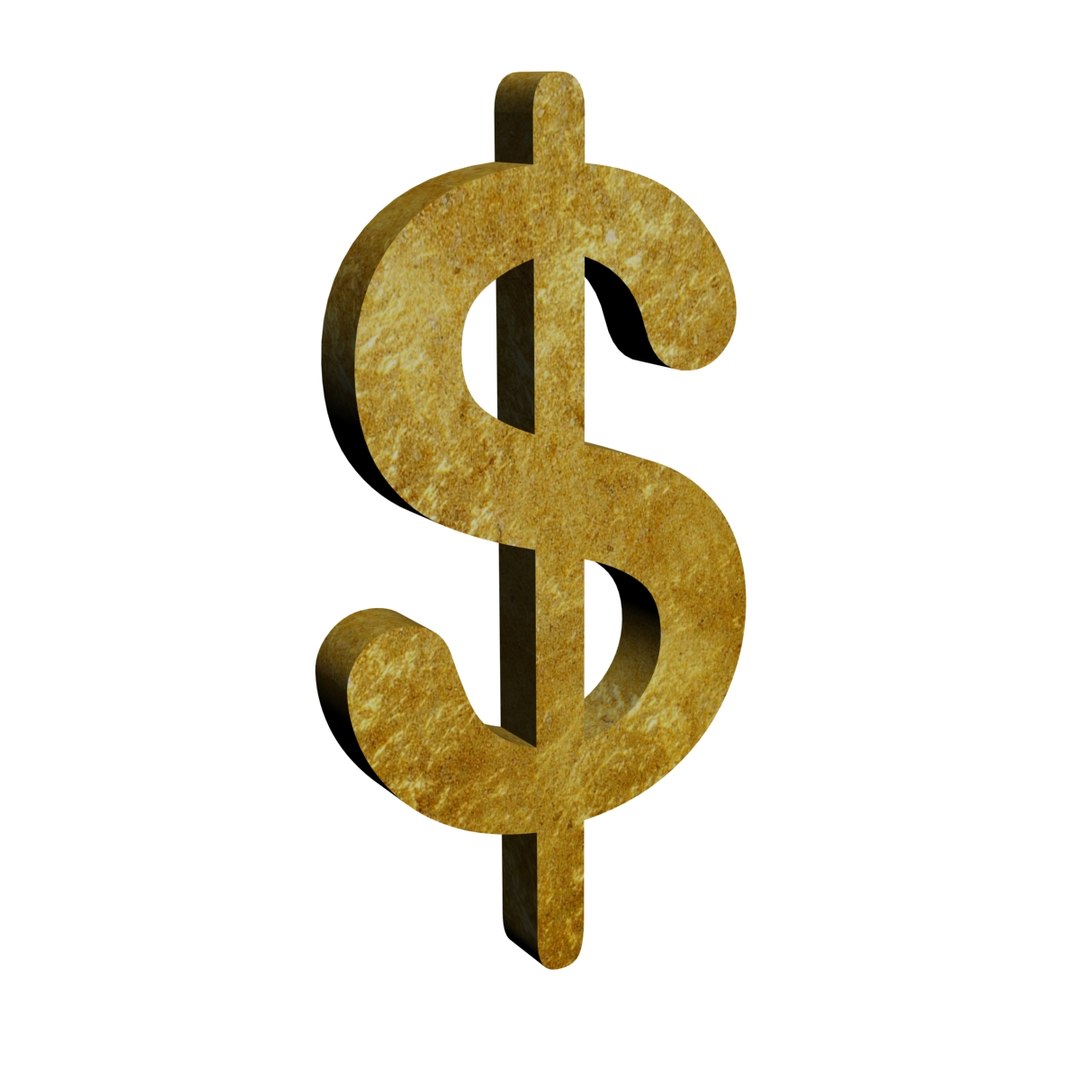 3D Model Dollar Sign - TurboSquid 1197408