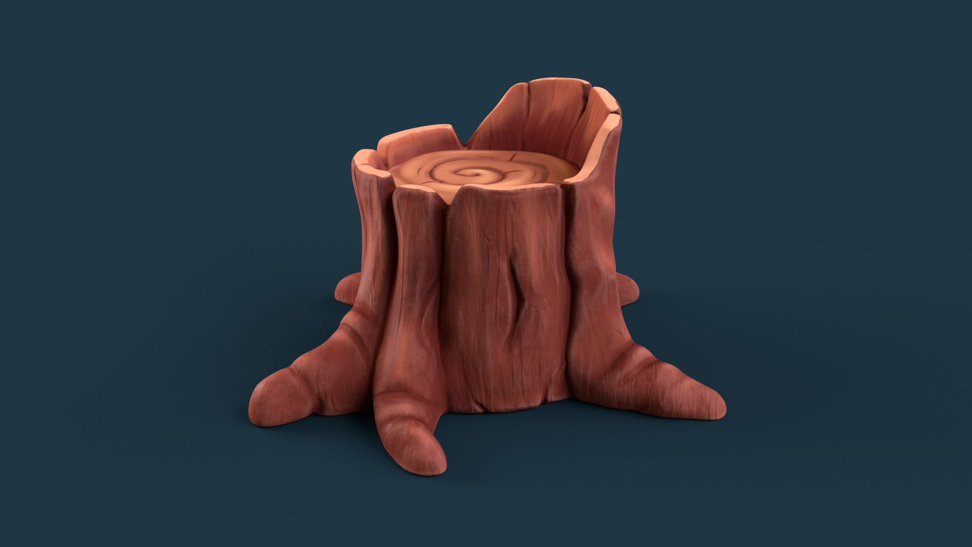 Stylized Cartoon Tree Stump 3D Model - TurboSquid 1579903