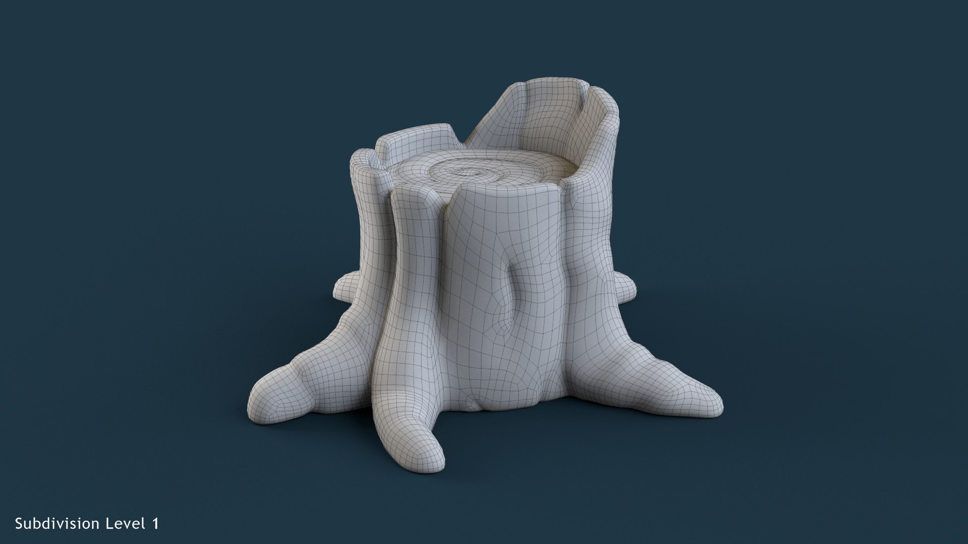 Stylized Cartoon Tree Stump 3D Model - TurboSquid 1579903