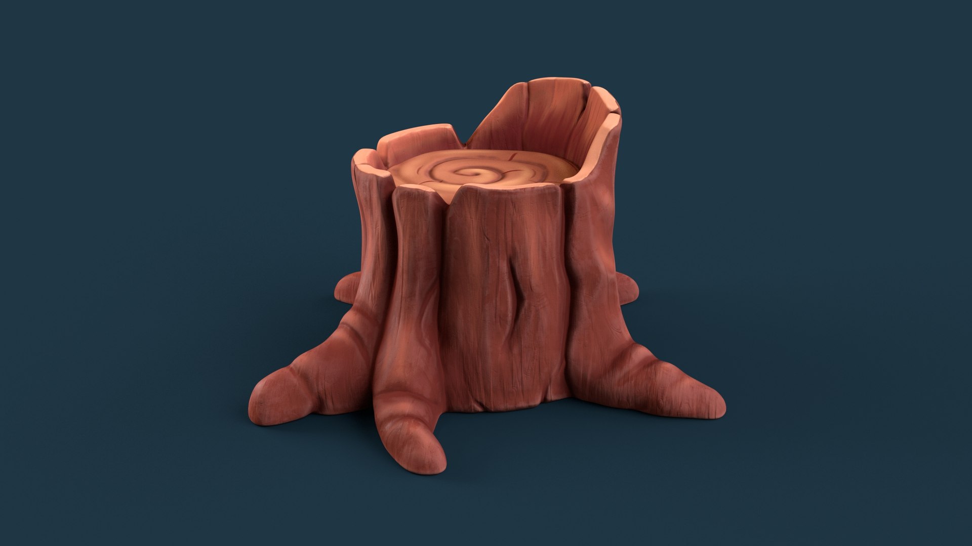 Stylized Cartoon Tree Stump 3D Model - TurboSquid 1579903