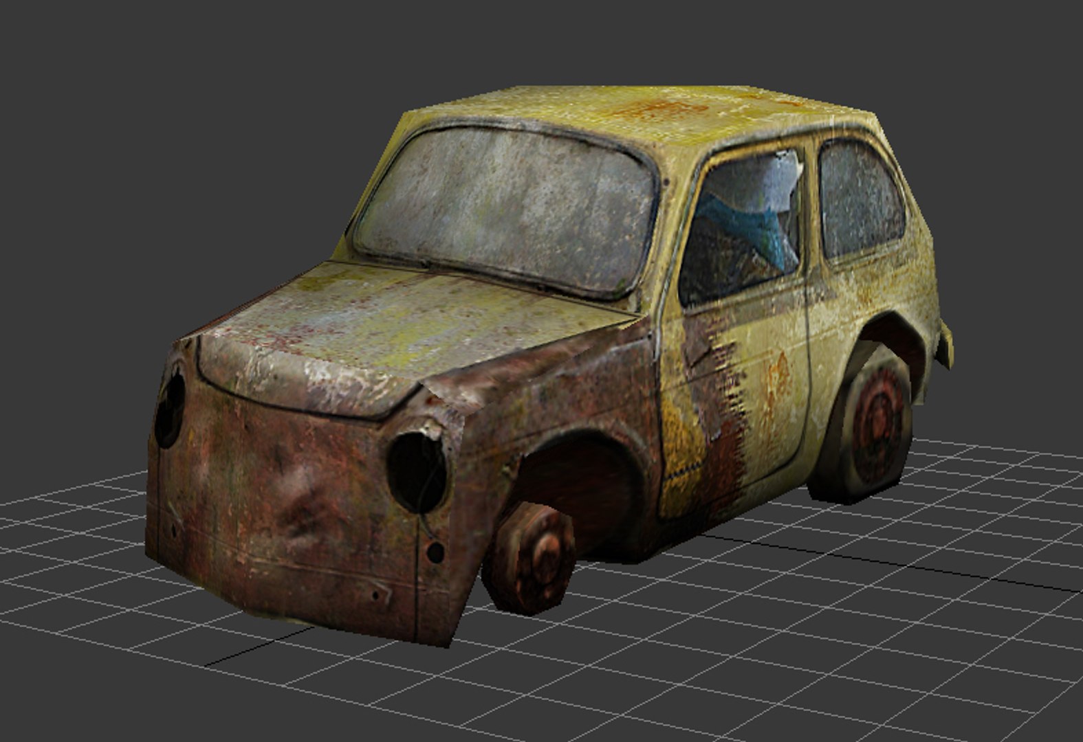 ma prop rusty car