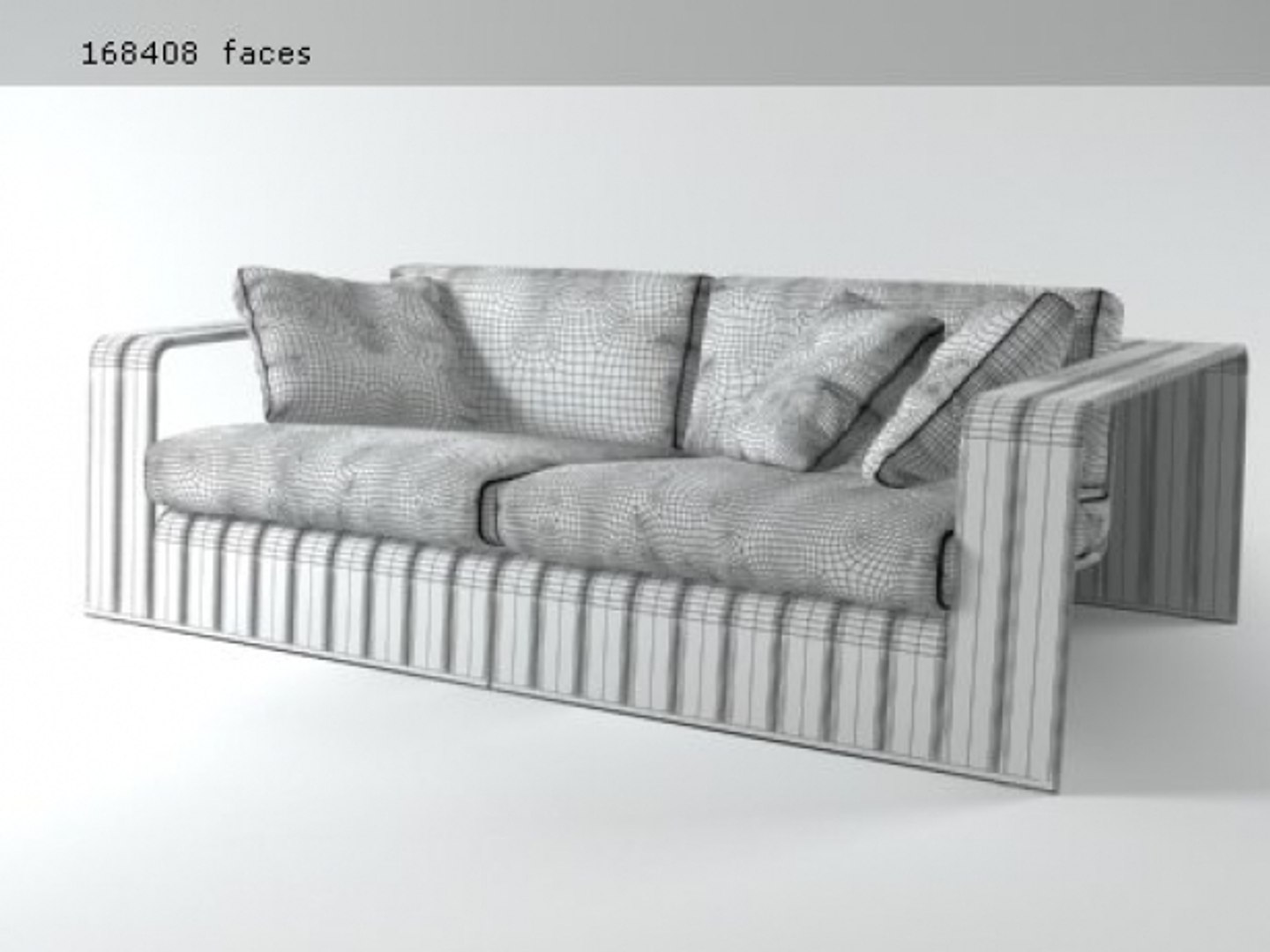 Frame 2-seat sofa 3D model - TurboSquid 1176992