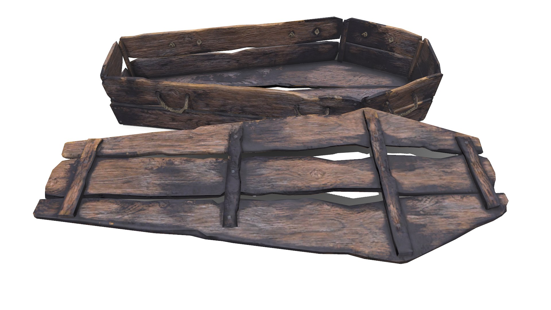 3D Burnt Coffin Low-poly PBR Model - TurboSquid 2120326