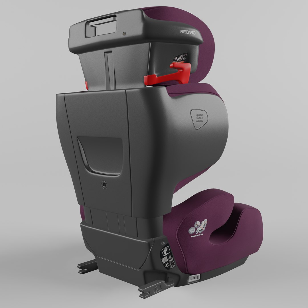 3D Recaro Mako 2 Children Car Seat Core Very Berry Model - TurboSquid ...
