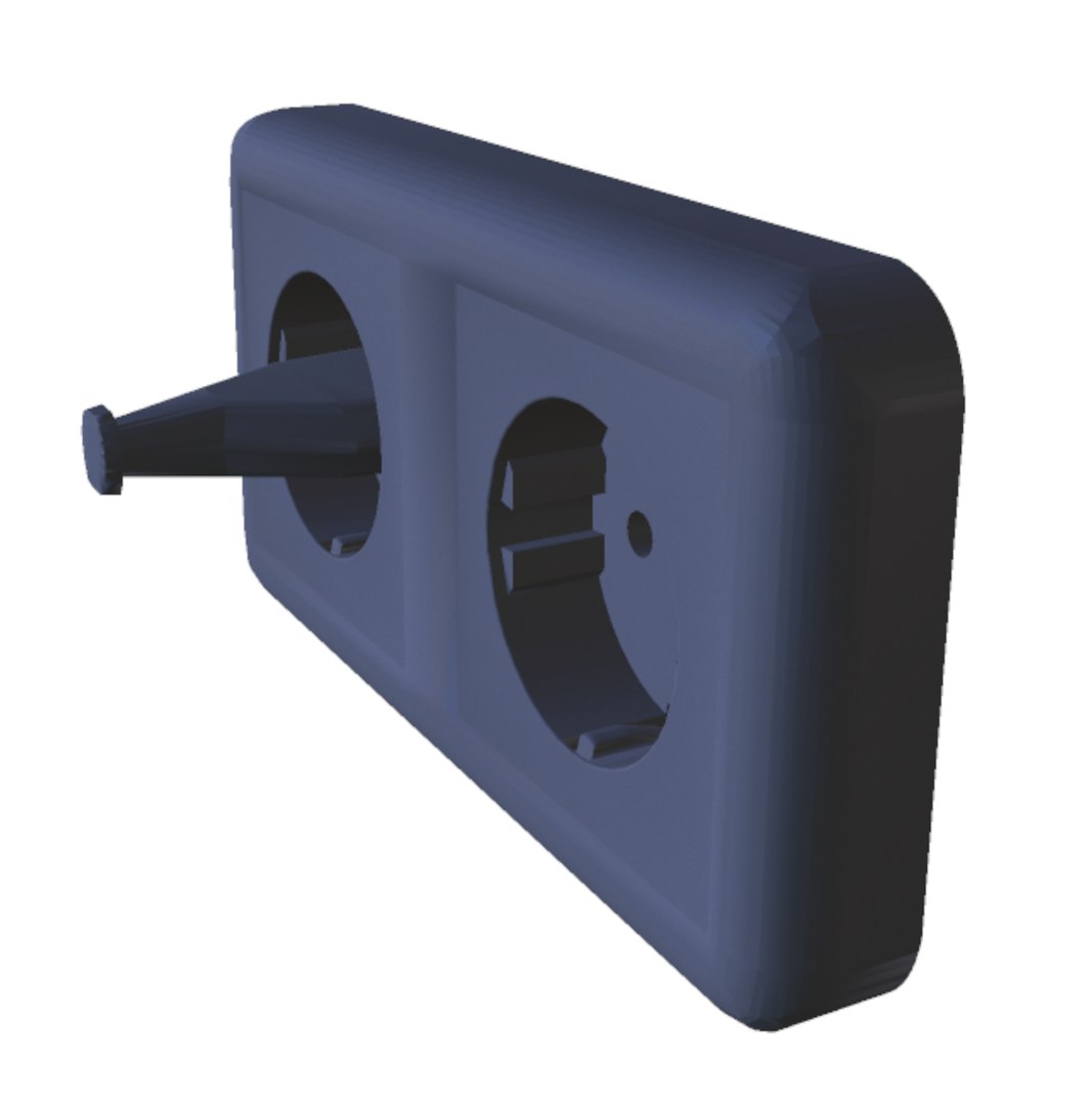 Type Double Socket Duplex Outlet 3D Model - TurboSquid 1484475