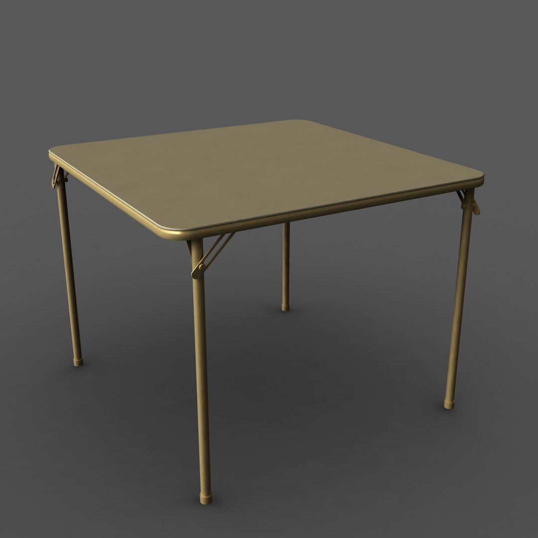 Folding Card Table 3d Obj