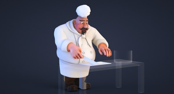 애니메이션 요리사 3D 모델 - TurboSquid 1285100