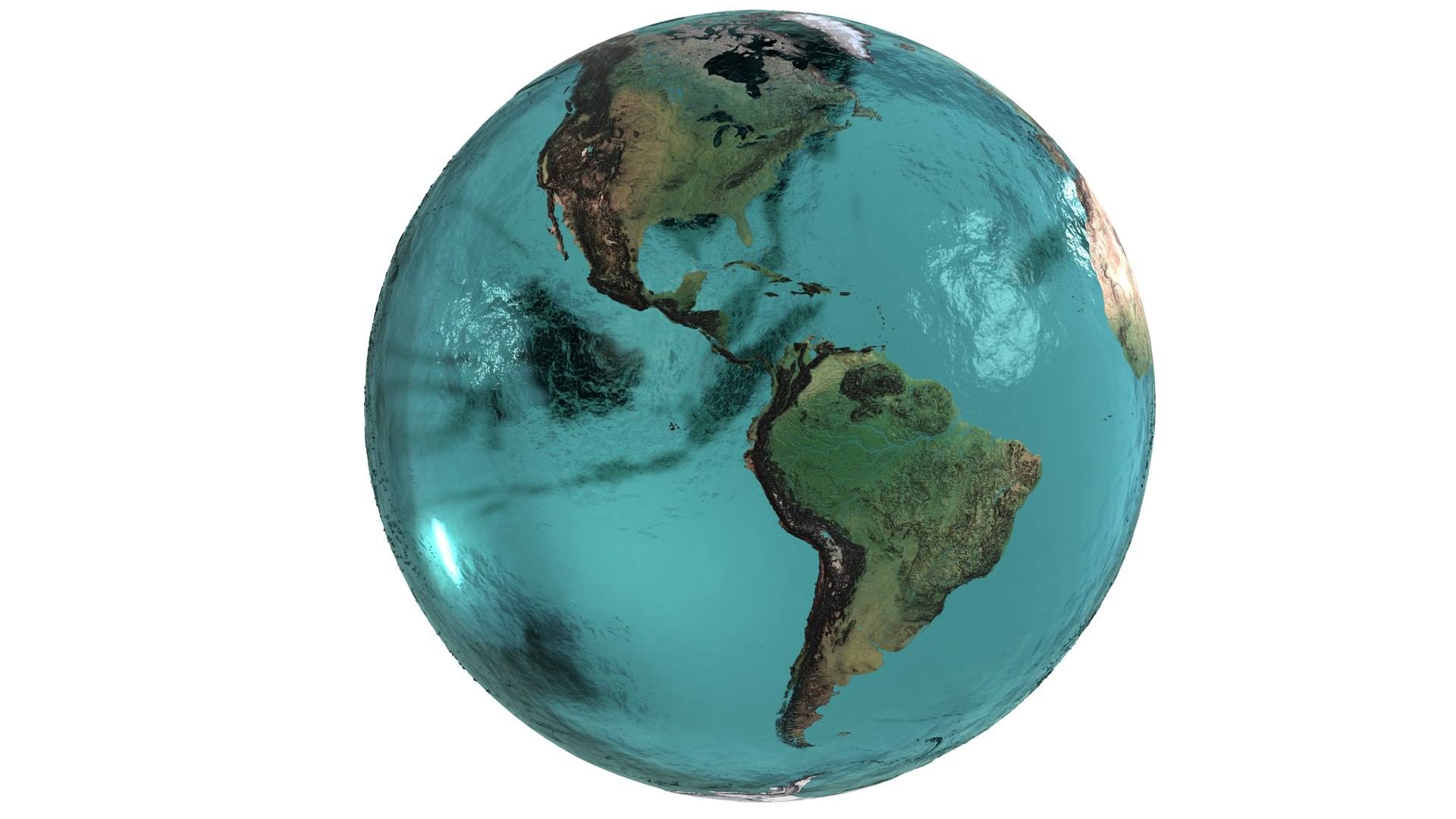 Earth Water 3D Globe Contours Map 3D Model - TurboSquid 2347563