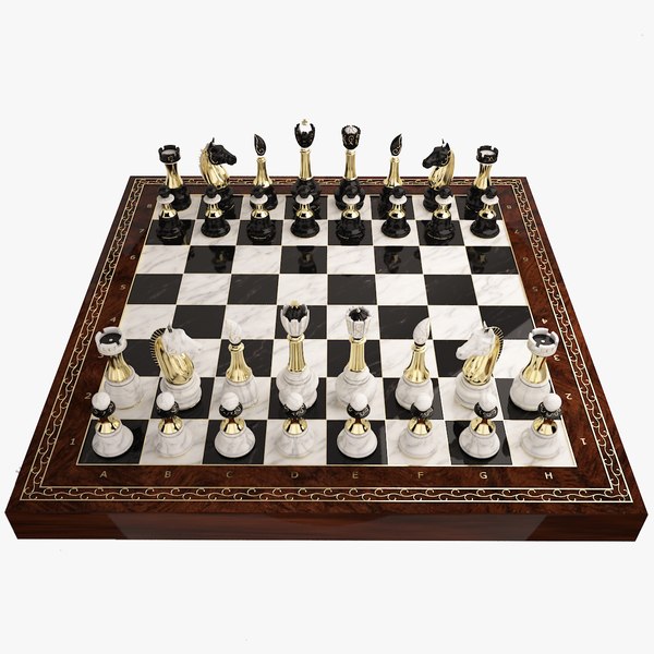 Chess board 3D model - TurboSquid 1543680