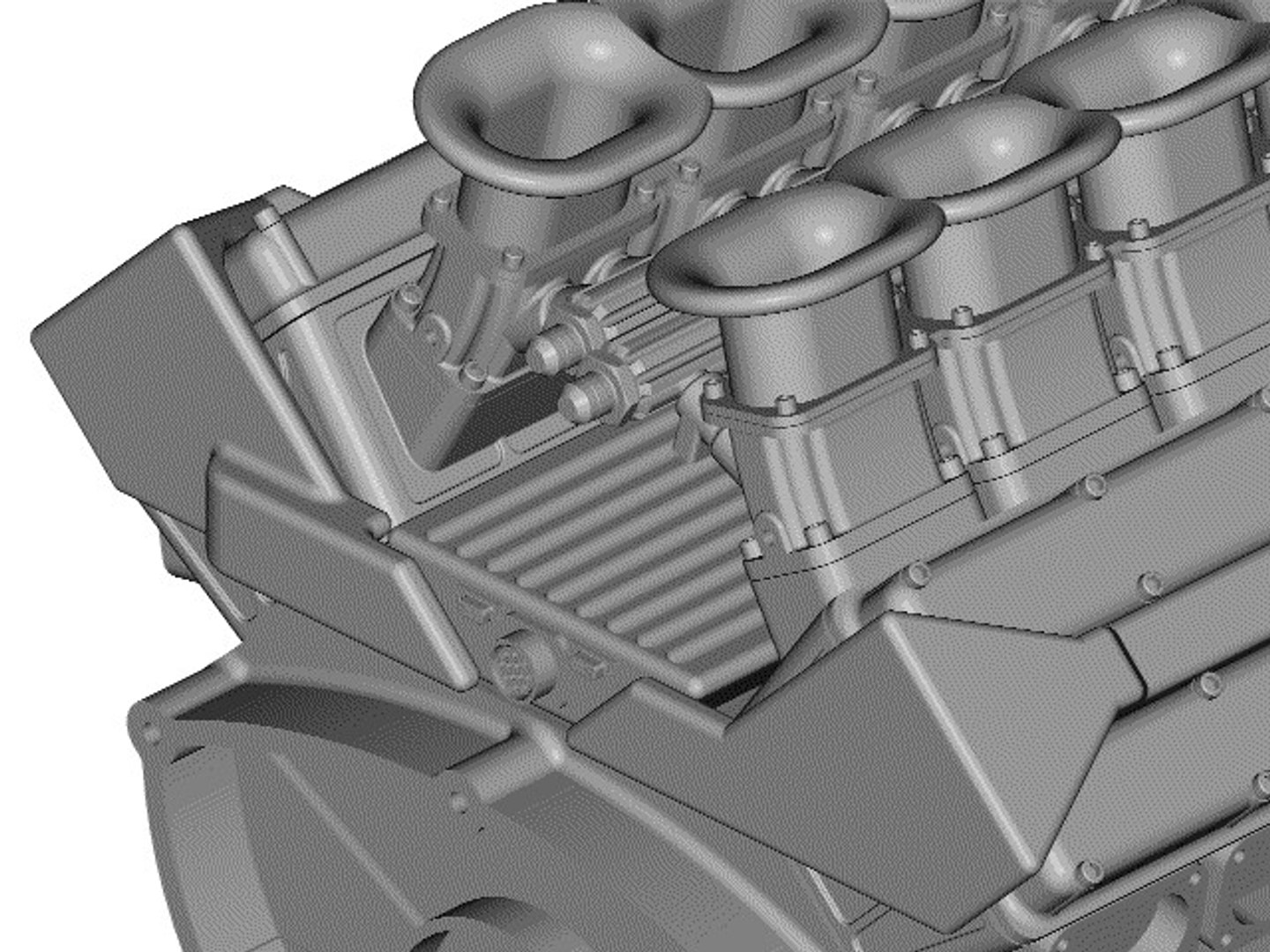 3d V8 Engine Model