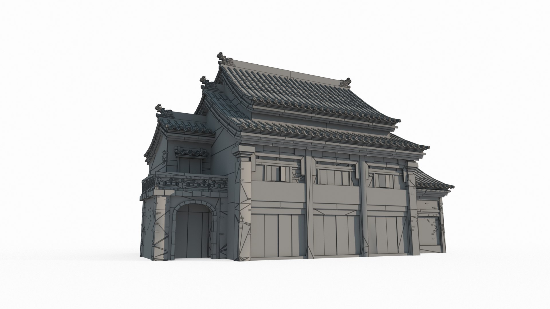3D Ancient Asian Architecture Inn - TurboSquid 2122738