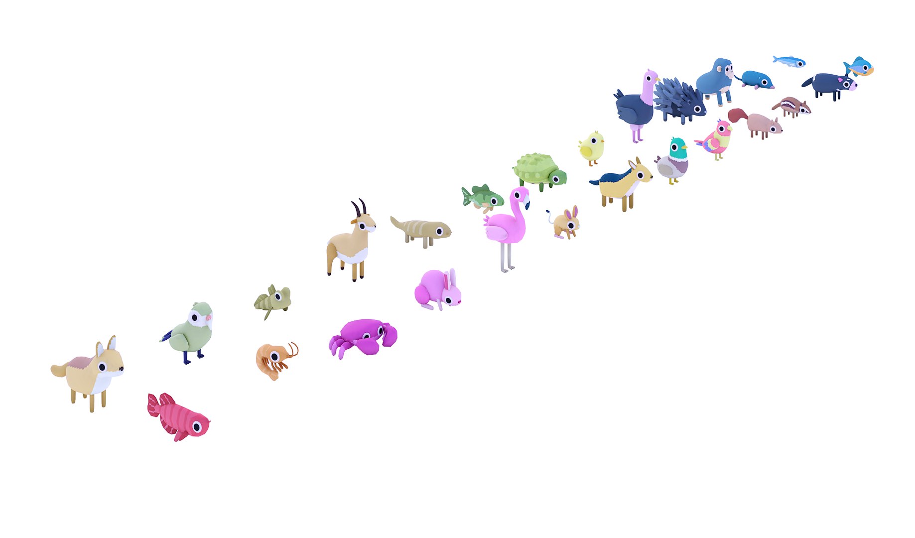 Low Poly Cartoon Animals Pack 3D - TurboSquid 2396339