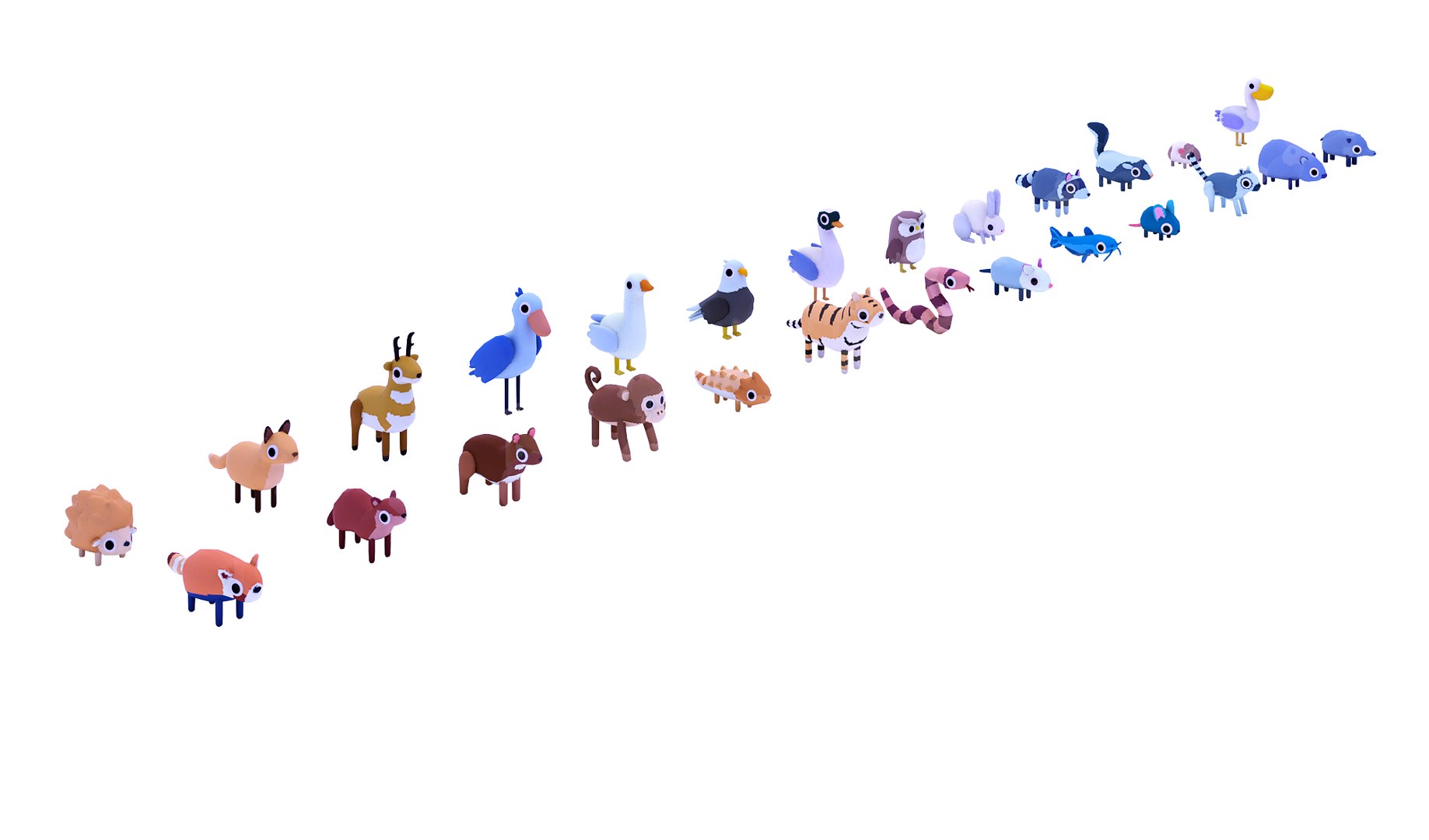 Low Poly Cartoon Animals Pack 3D - TurboSquid 2396339