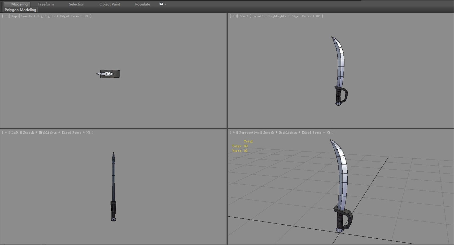 Cartoon Scimitar 3D Model - TurboSquid 2109987