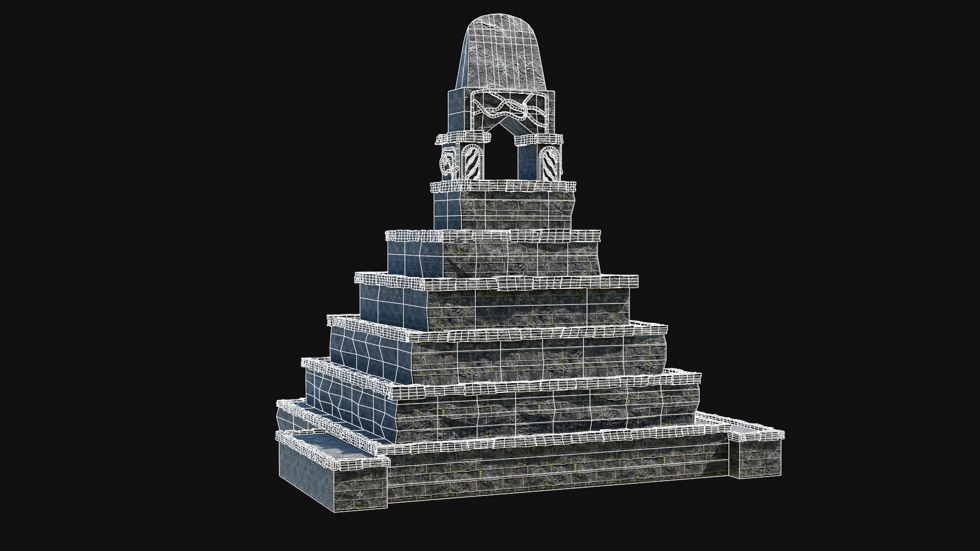 3D CELTIC ANCIENT PYRAMID PYRAMIDS TEMPLE RUINS RUINED COLLECTION ...