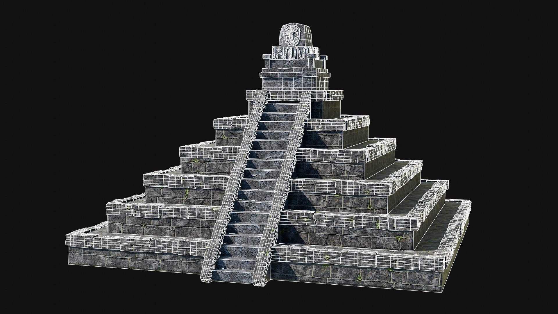 3D CELTIC ANCIENT PYRAMID PYRAMIDS TEMPLE RUINS RUINED COLLECTION ...