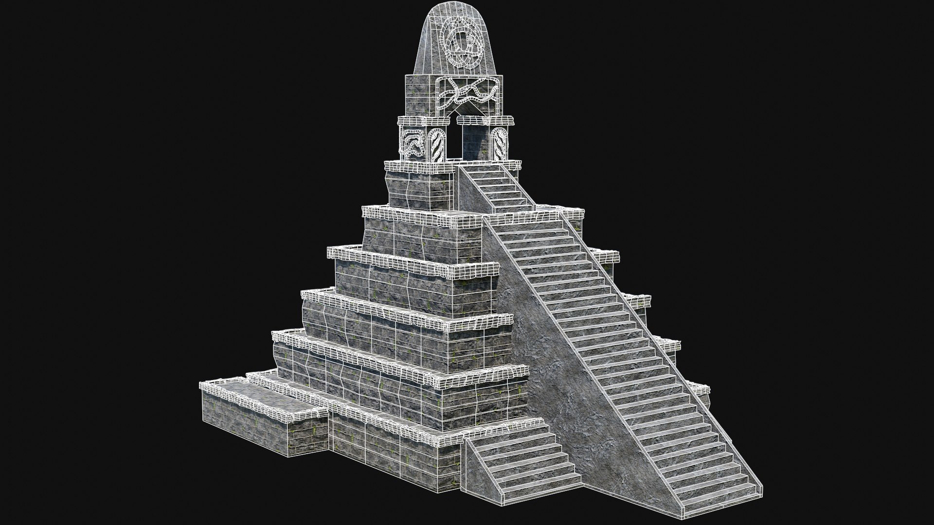 3D CELTIC ANCIENT PYRAMID PYRAMIDS TEMPLE RUINS RUINED COLLECTION ...