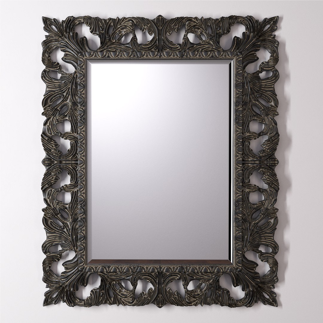 3D Black Richard Mirror Model - TurboSquid 1542127