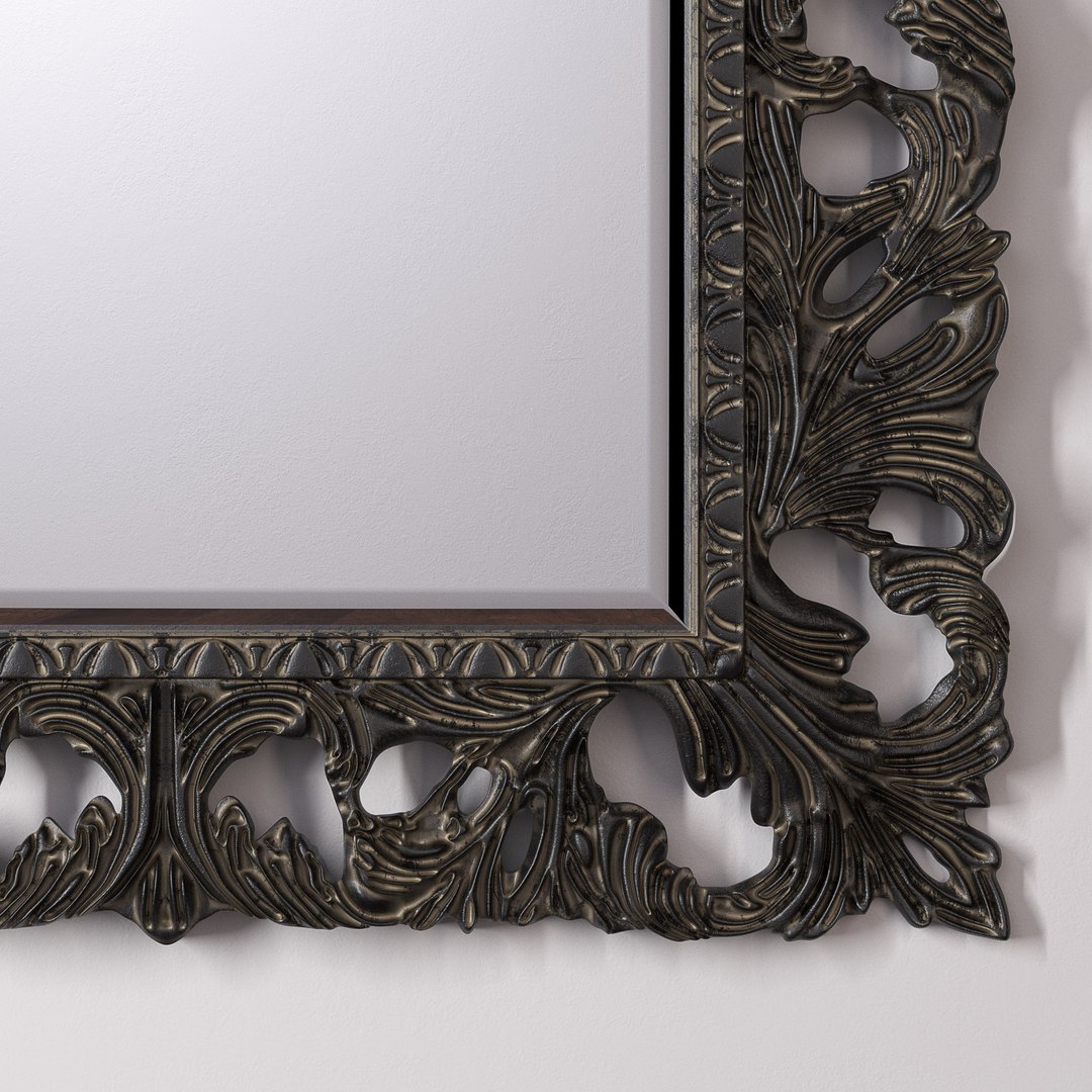 3D Black Richard Mirror Model - TurboSquid 1542127