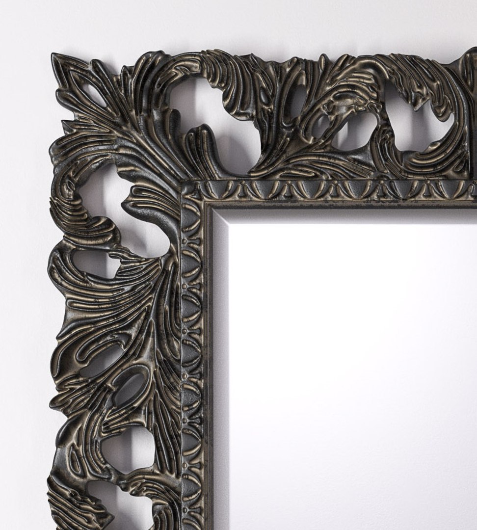 3D Black Richard Mirror Model - TurboSquid 1542127