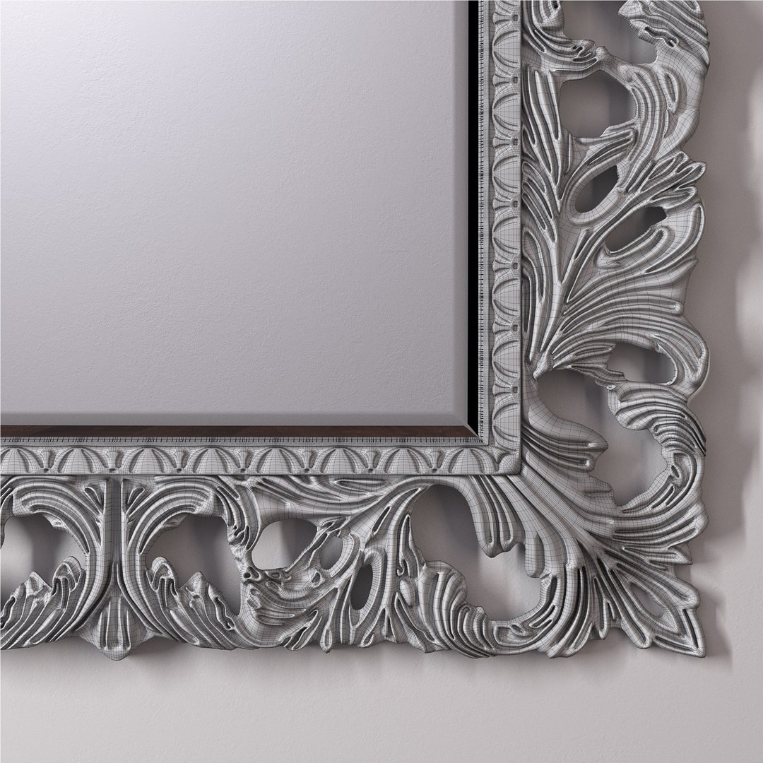 3D Black Richard Mirror Model - TurboSquid 1542127