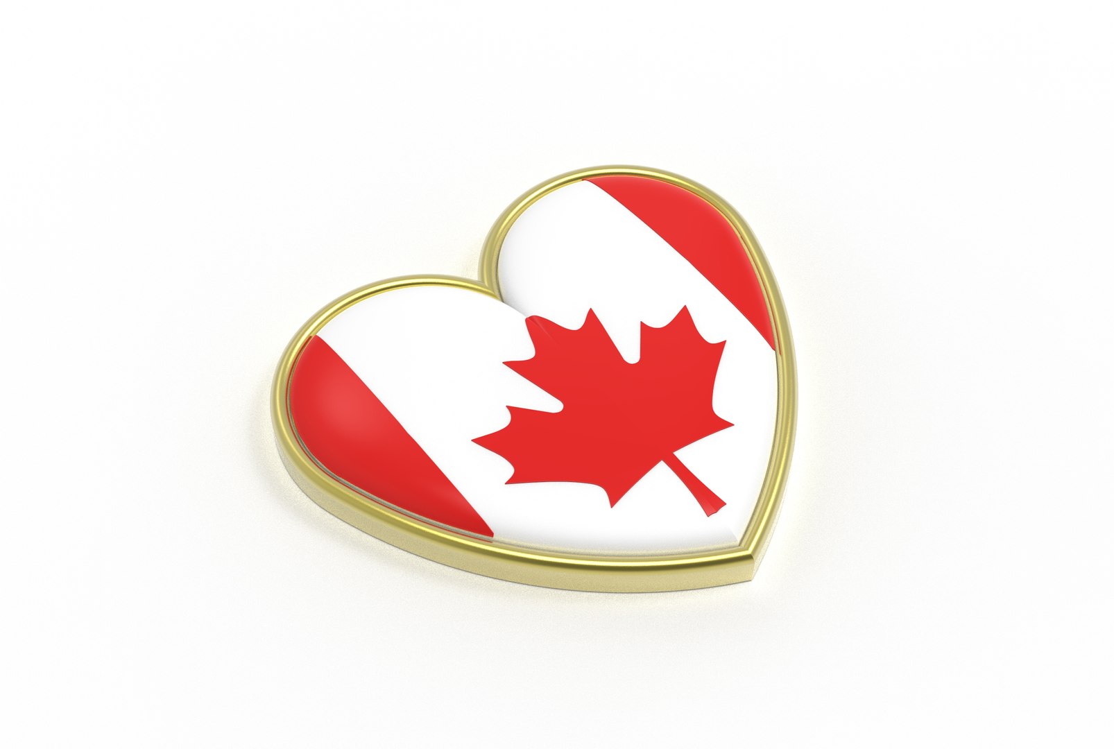 Canada heart badge 3D model - TurboSquid 1997190