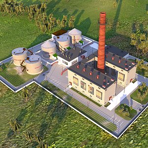 Lng plant oil terminal 3D model - TurboSquid 1712198