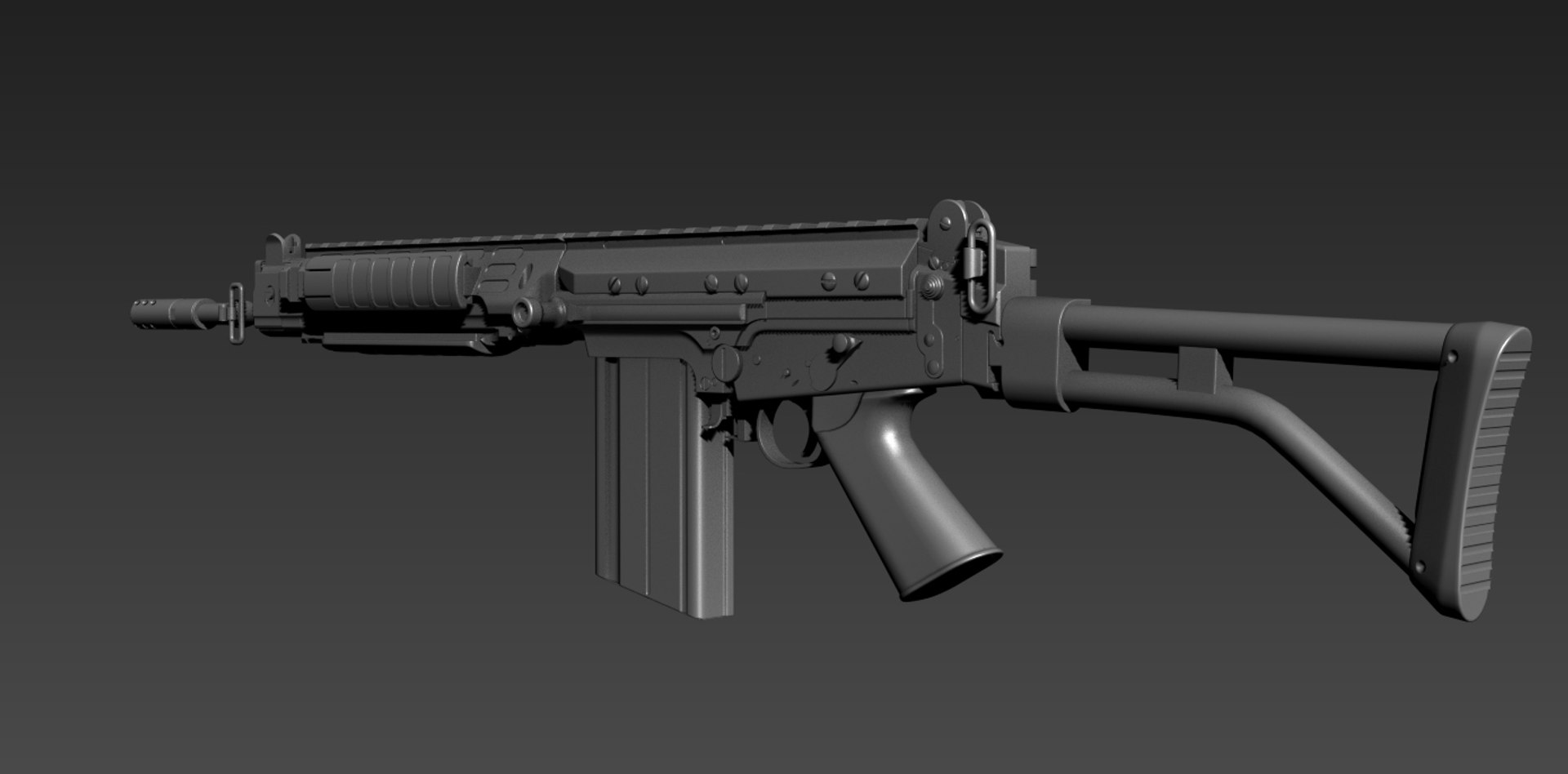 Fn-fal Para 3D Model - TurboSquid 1402032