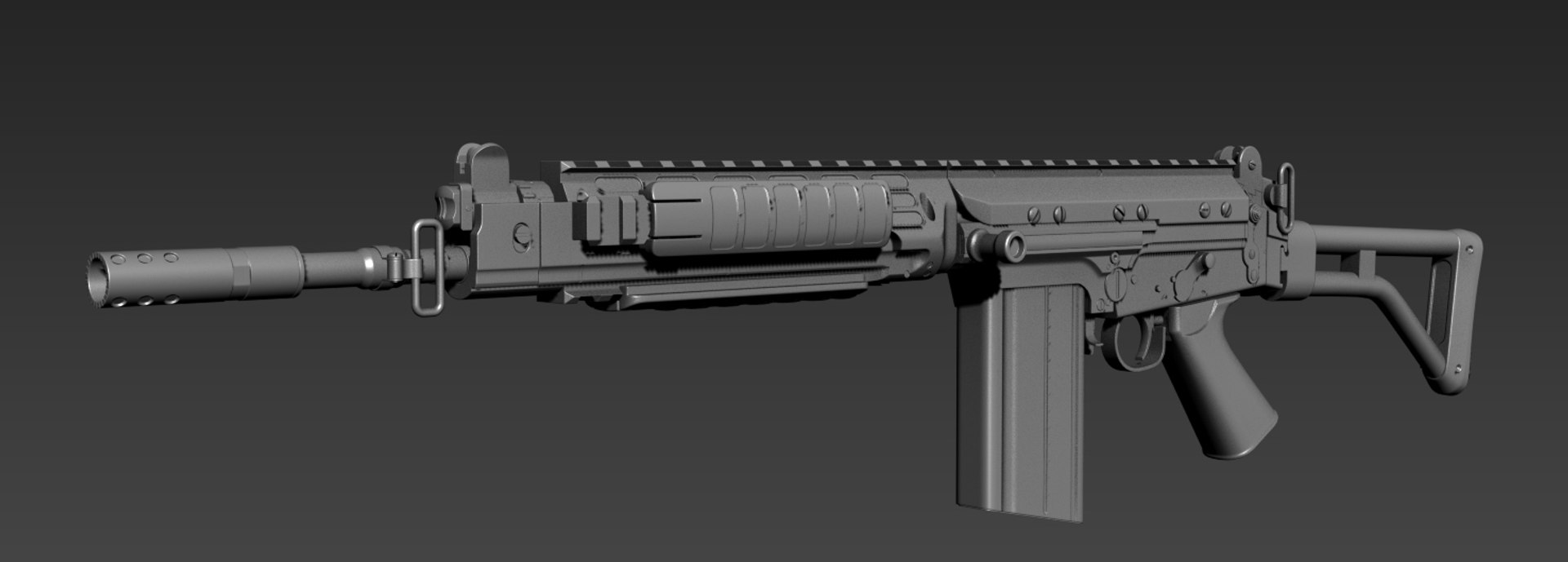 Fn-fal Para 3D Model - TurboSquid 1402032