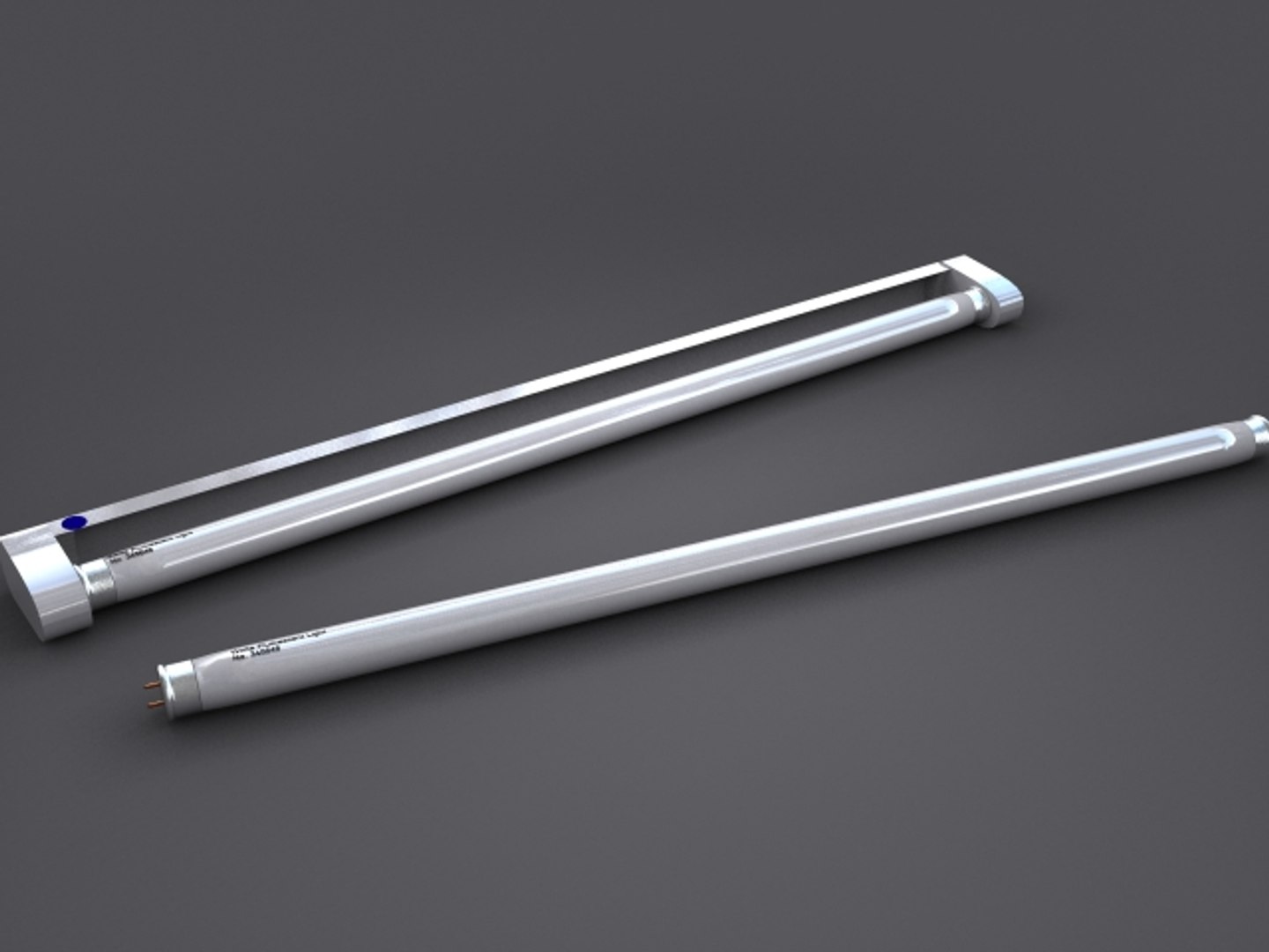 White Fluorescent Light 3d Model