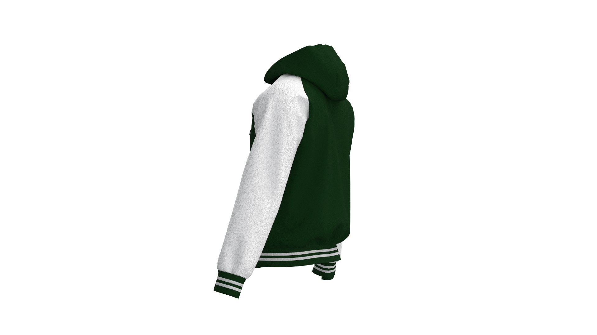 3D model Male raglan varsity jacket - TurboSquid 2152459