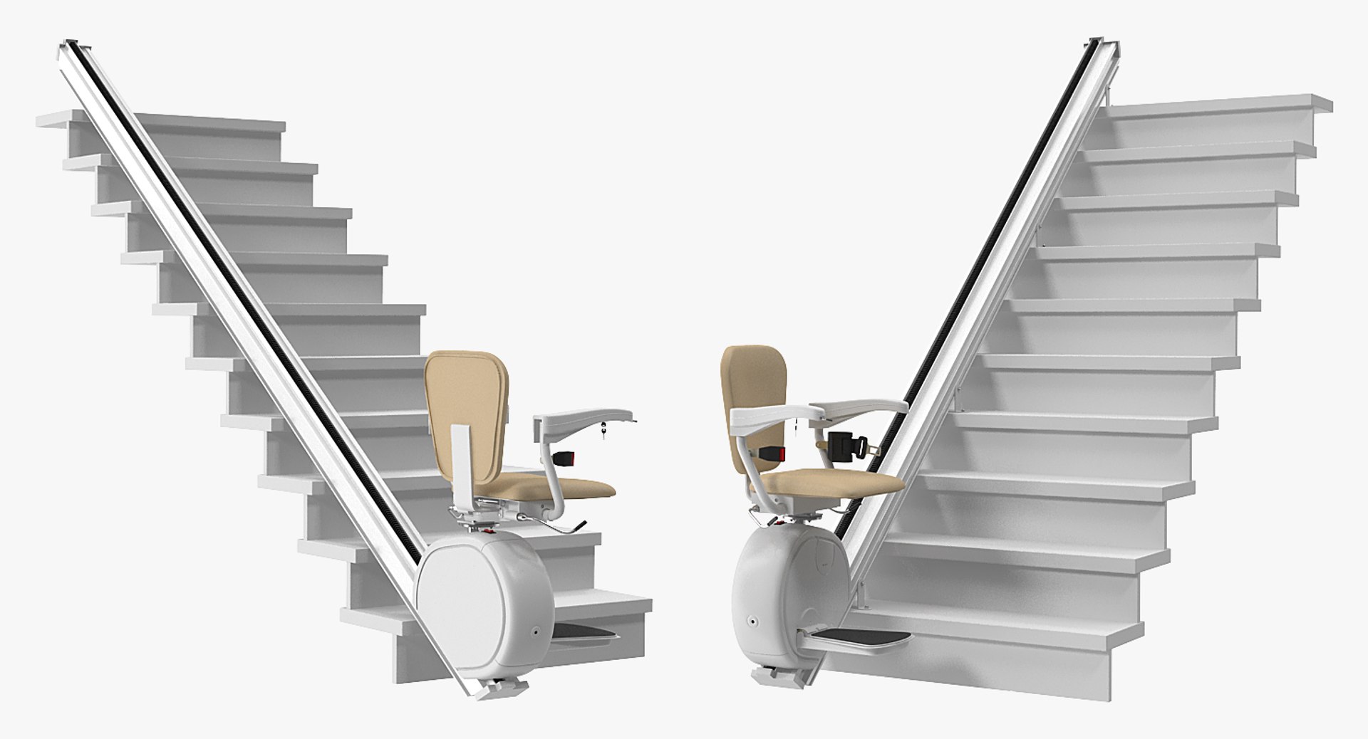Straight Stairlift 3D Model - TurboSquid 1257199