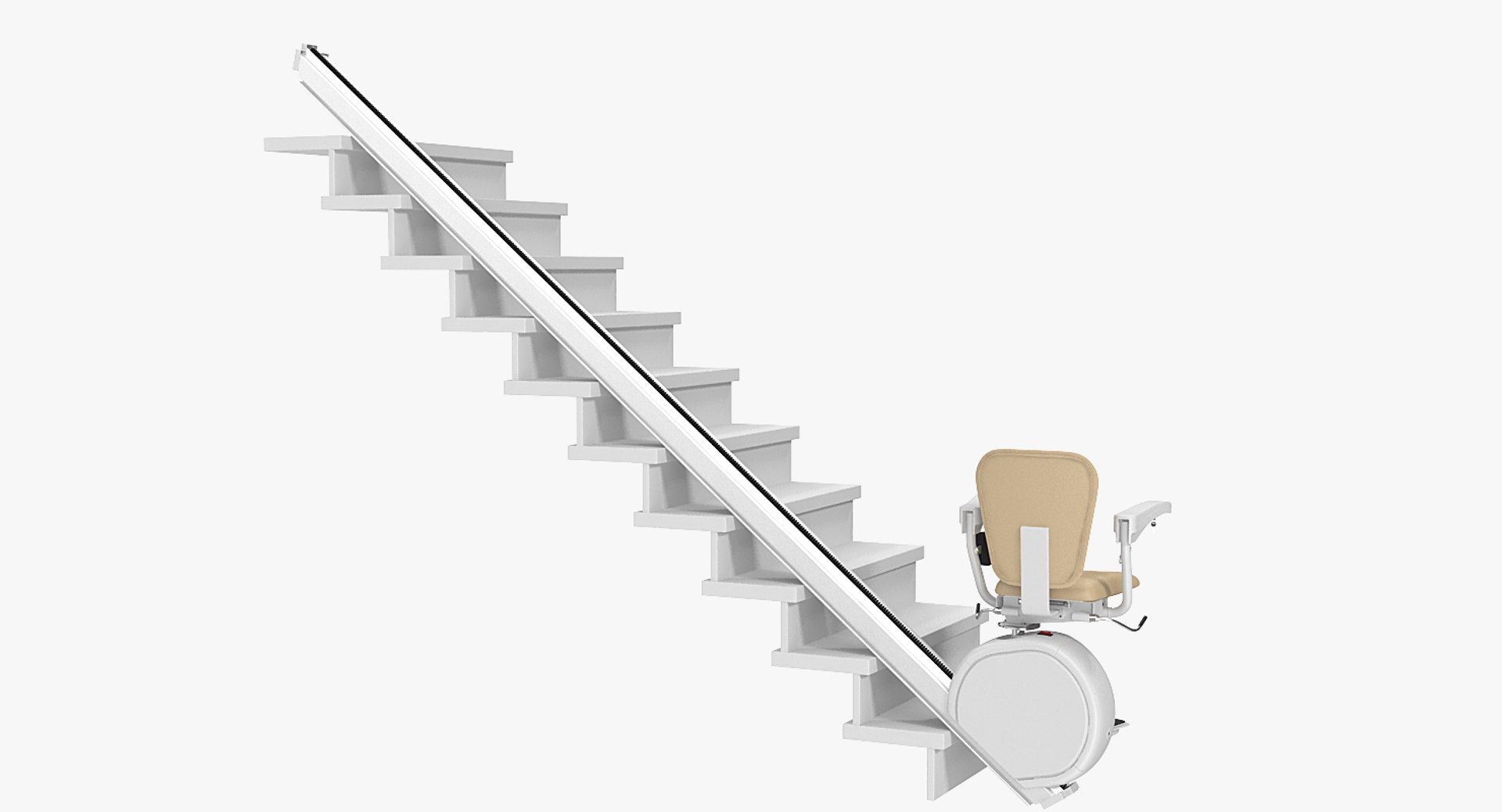 Straight Stairlift 3D Model - TurboSquid 1257199