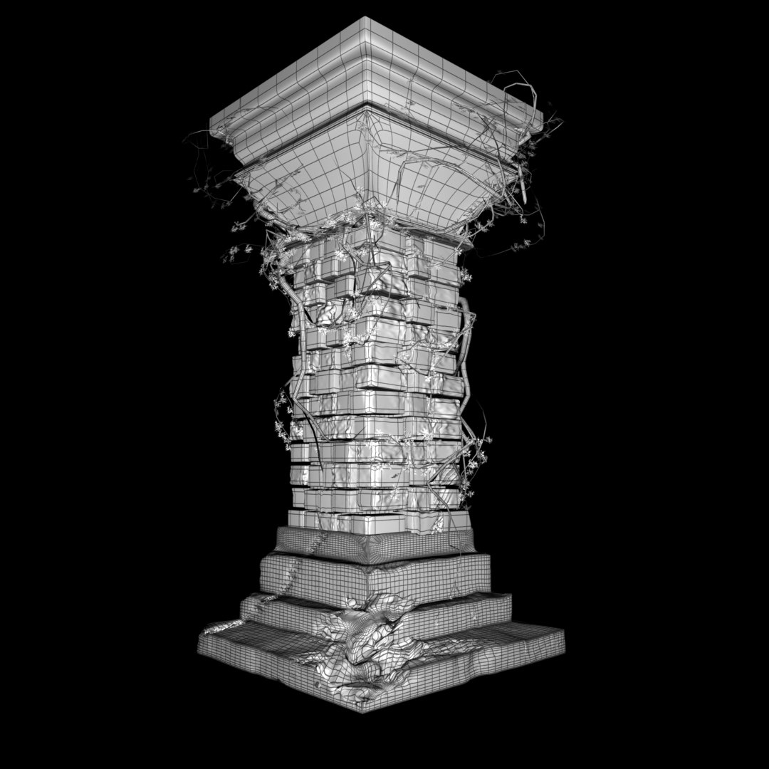 Column Ivy 3d Model