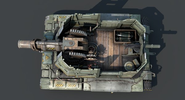 tank post apocalyptic 3d model