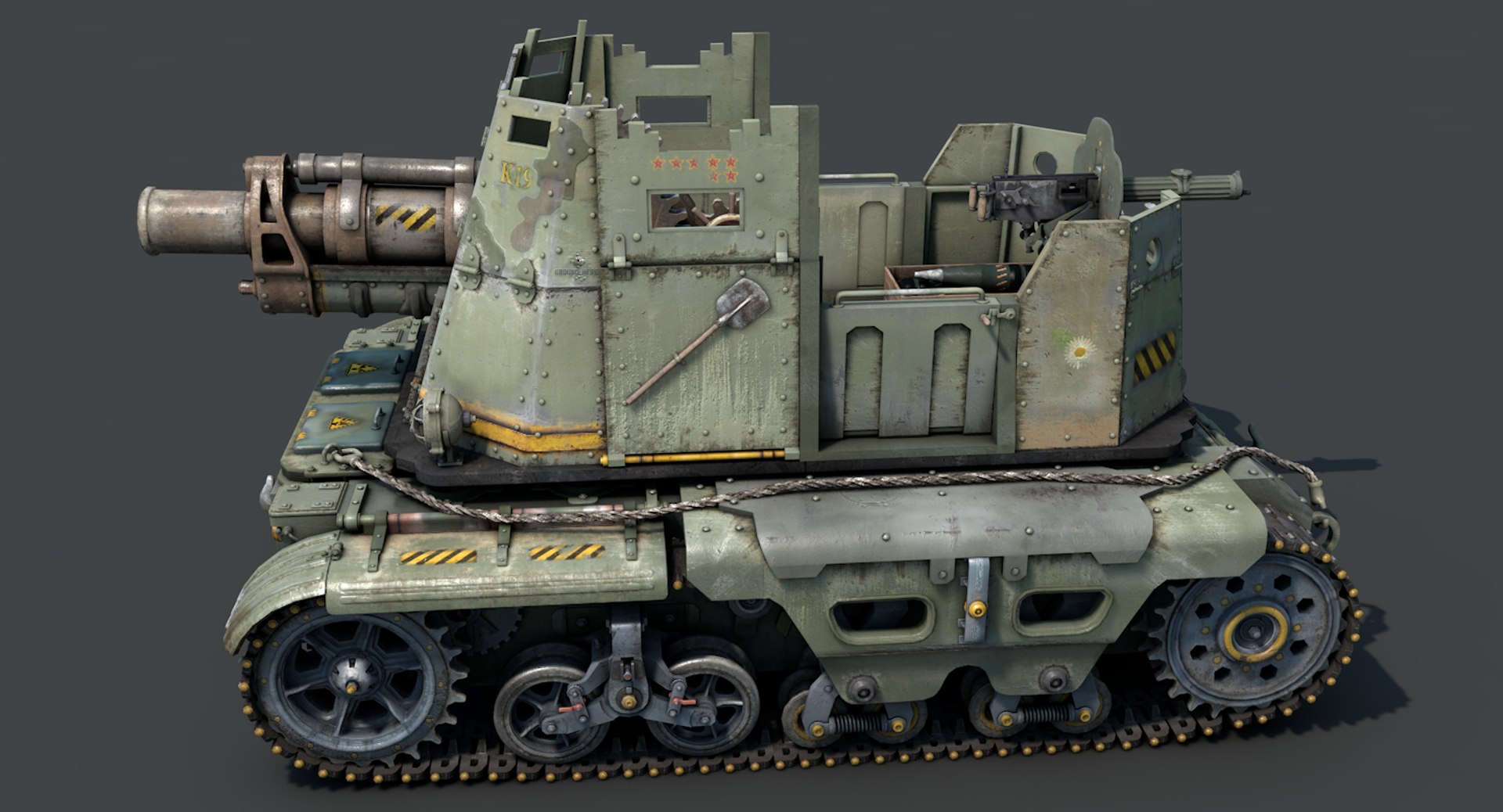 Tank Post Apocalyptic 3d Model