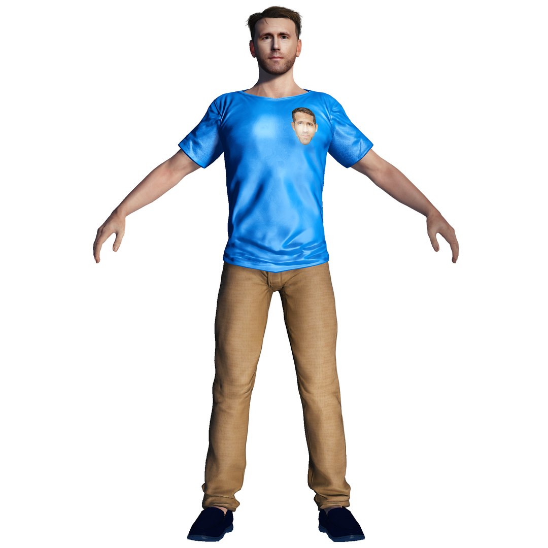 3D Ryan Reynolds 3D Rigged Model Ready For Animation - TurboSquid 1918459