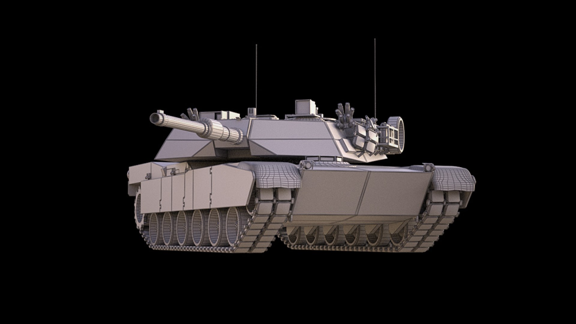 3d M1a1 Abrams Tank Model