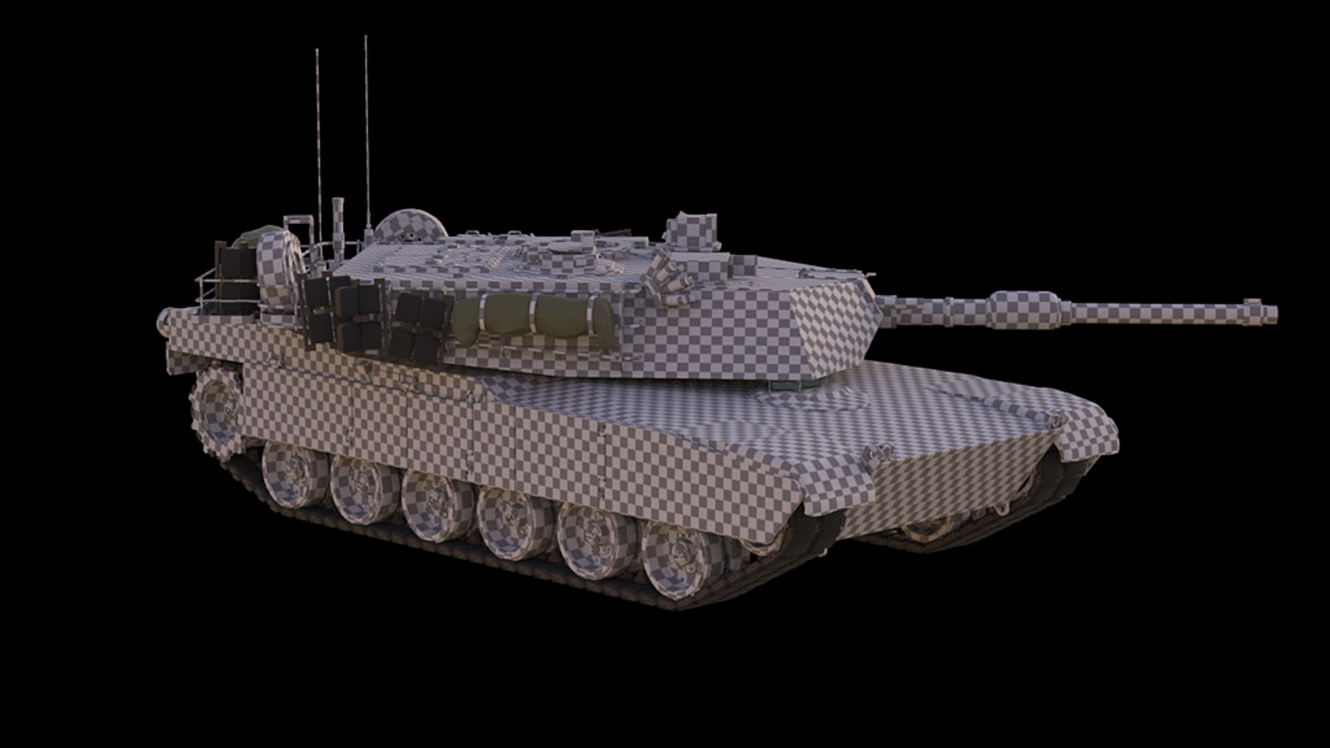 3d M1a1 Abrams Tank Model