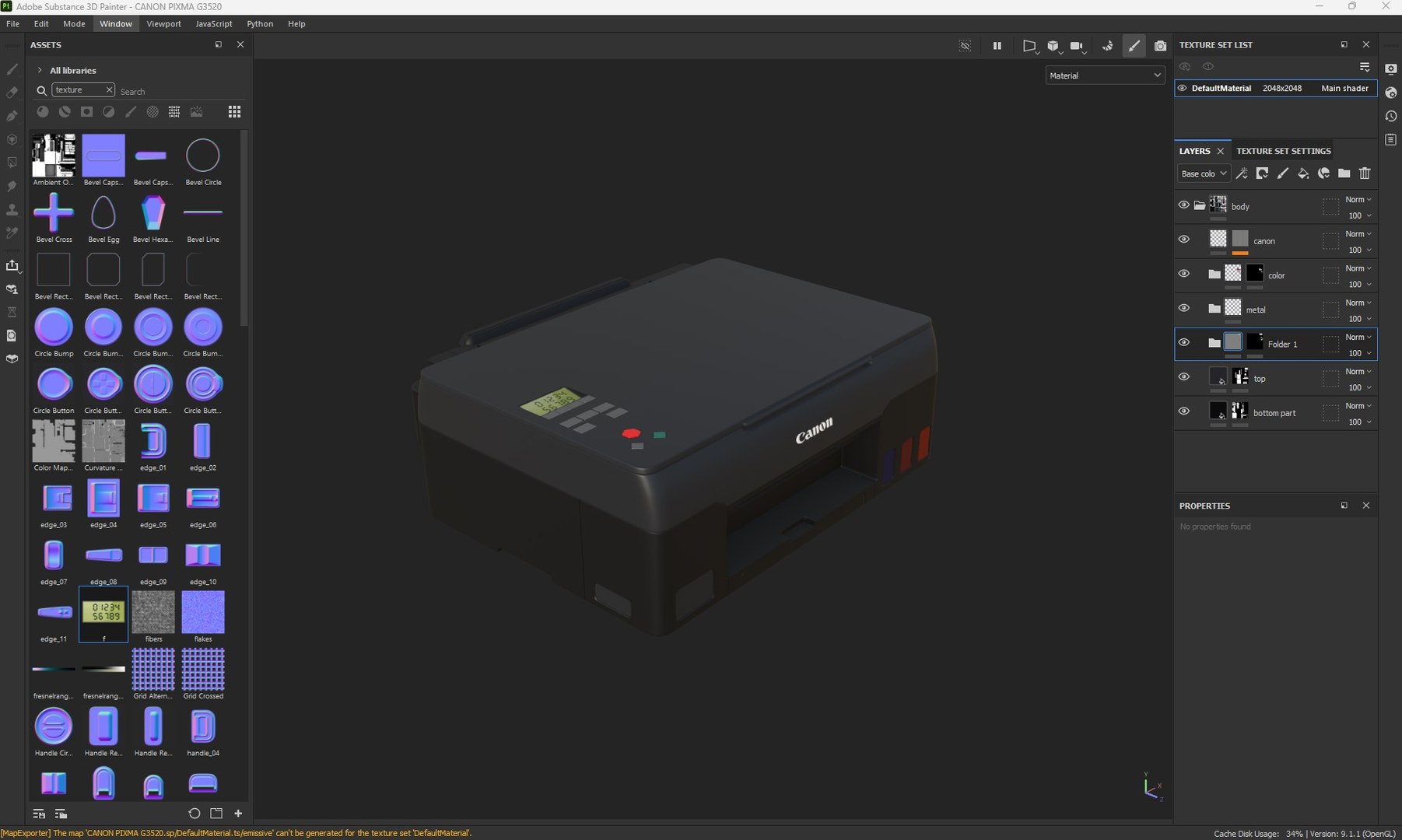 CANON PIXMA G3520 3D - TurboSquid 2193988