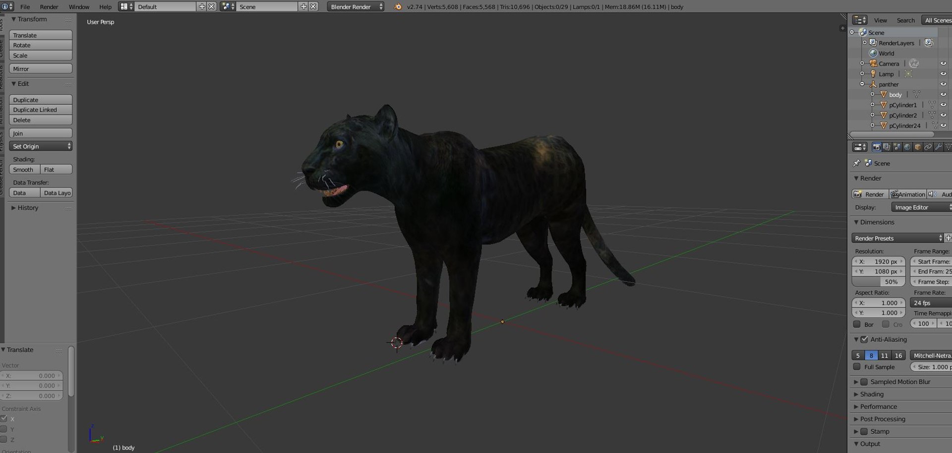3D Realistic Panther Ready Model - TurboSquid 1284017
