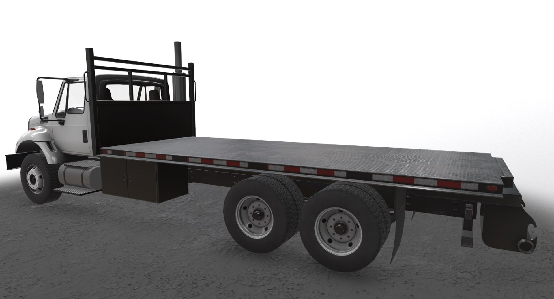 Navistar International 7400 Flatbed 3D - TurboSquid 1546970